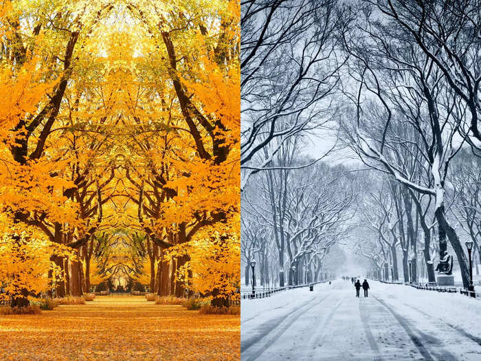 Photos show what 10 popular fall destinations look like during the peak ...