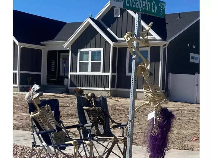 A Utah town is rallying around a pole-dancing skeleton after city ...