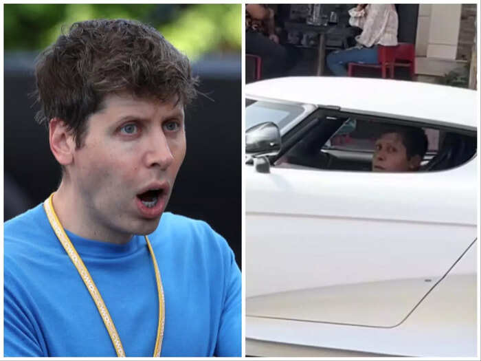 Sam Altman is seen driving a car that can cost $5 million. Everyone is ...