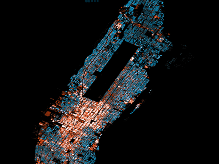 Beautiful 'Breathing' Map Shows When New Yorkers Are At Work And When ...