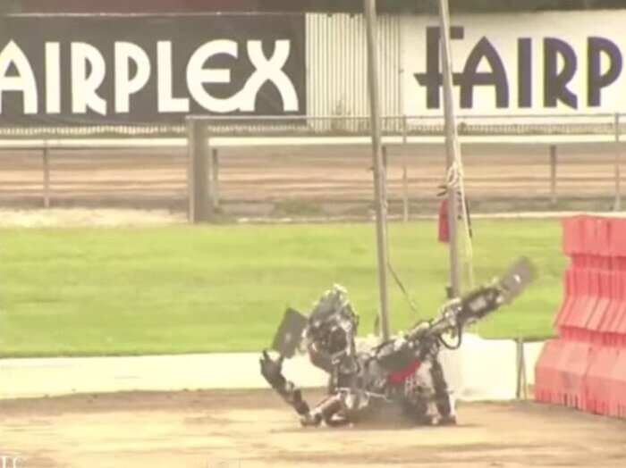 This compilation of advanced military robots falling down is fantastic ...