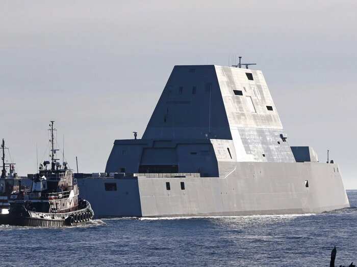 The US Navy's $4.4 billion futuristic missile destroyer just set out to ...