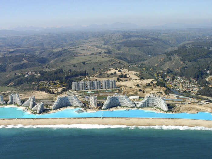 The world's biggest swimming pool is the size of 16 football fields and ...