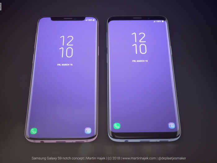 Here's what the Galaxy S9 would look like if it had the iPhone X notch