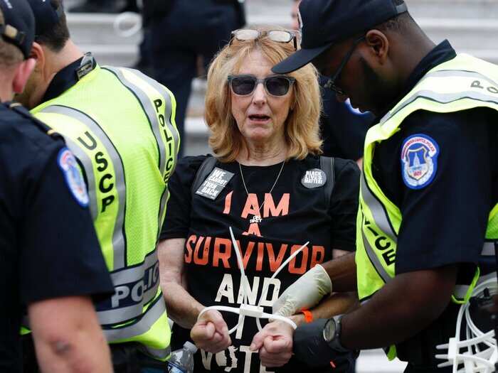 Protests erupt outside the Supreme Court and Capitol ahead of Brett ...